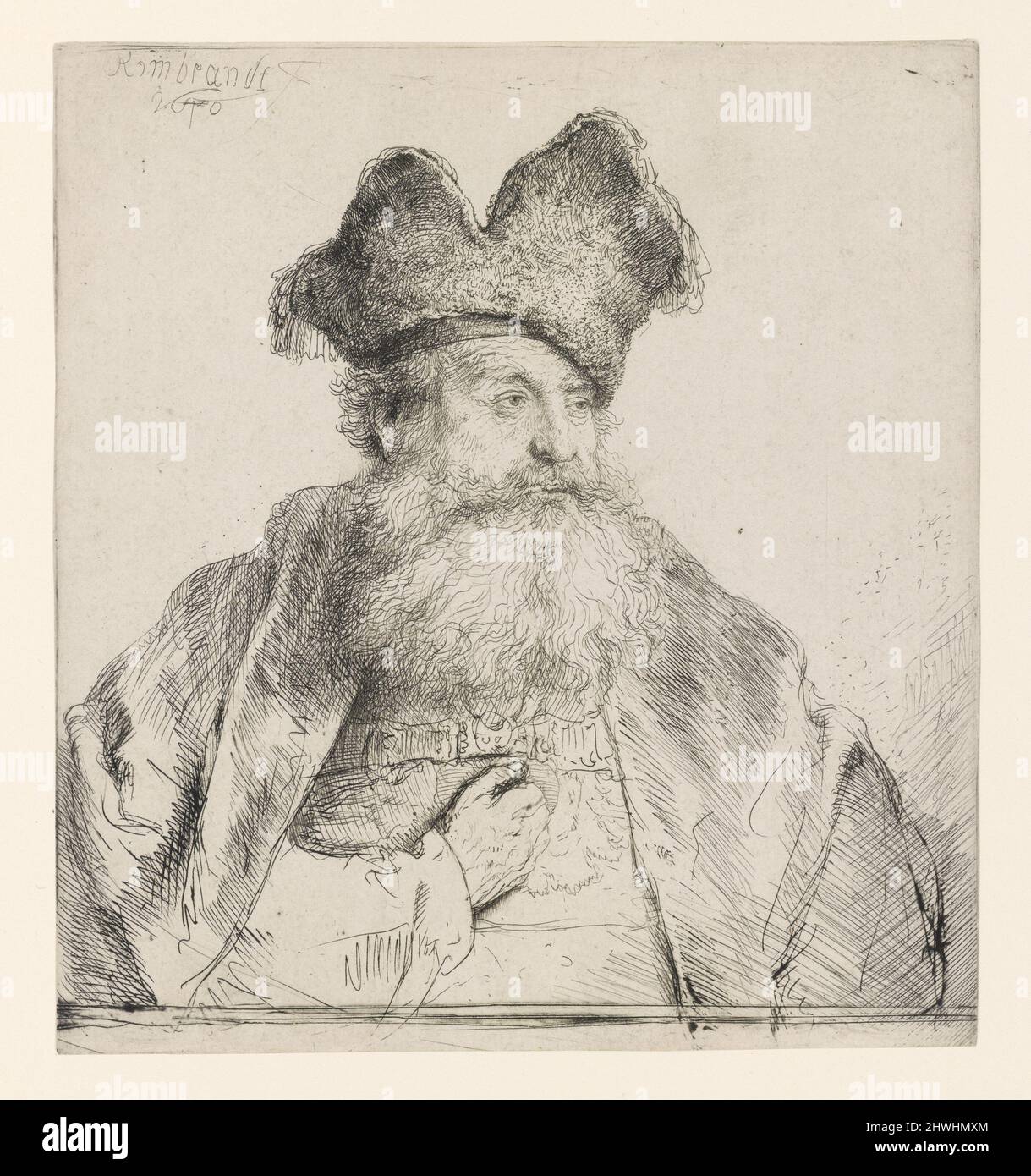 Old Man with a Divided Fur Cap. Artist: Rembrandt (Rembrandt van Rijn ...