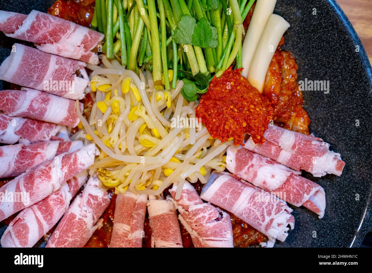 Korean style baby octopus stir fry with beef and bean sprouts, Korean ...