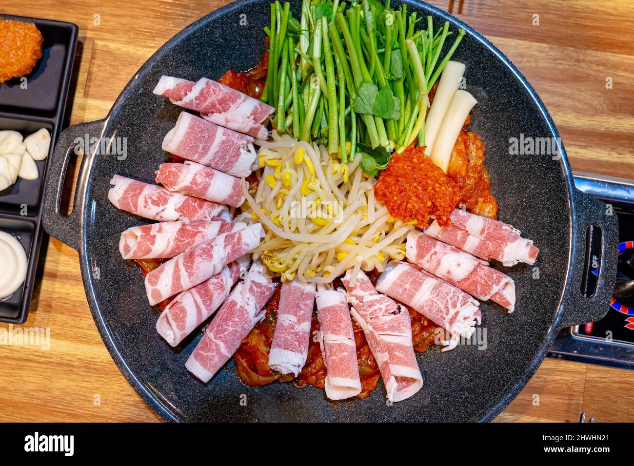 Korean style baby octopus stir fry with beef and bean sprouts, Korean ...