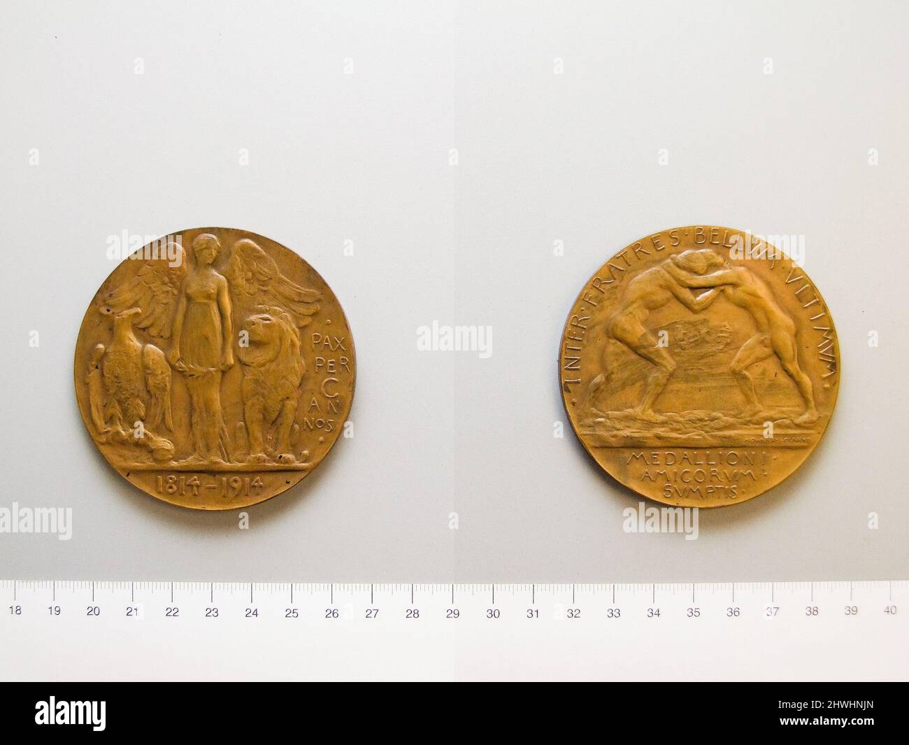 Medal Centennial U.S.-British Peace 1814-1914. Artist: John Mowbray ...
