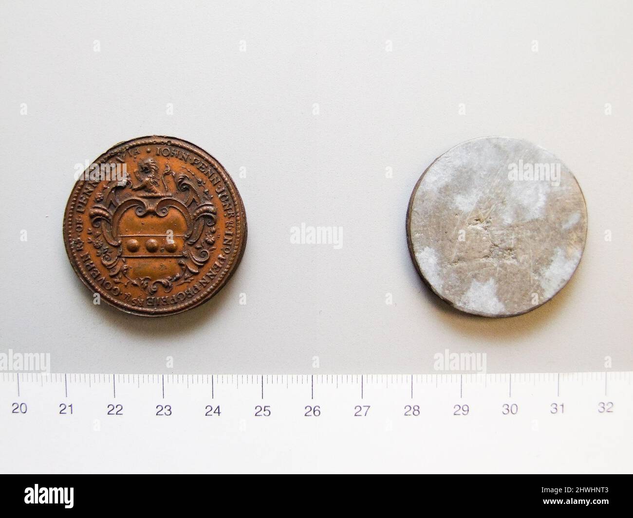 Medal of John Penn. Artist: Émile Rogat, French, 1799–1852 Stock Photo ...