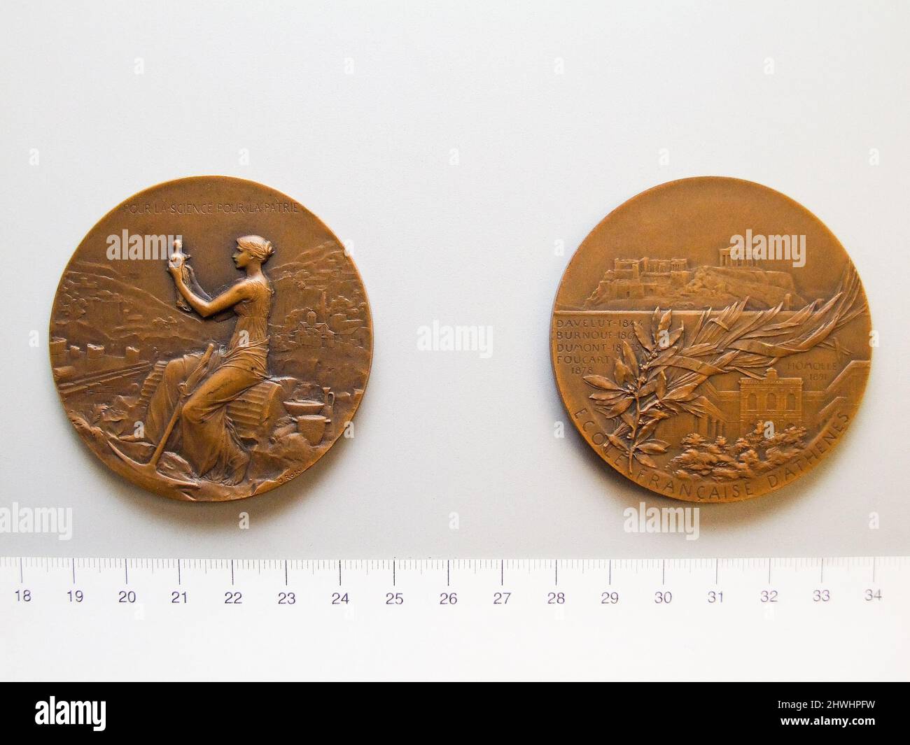 Medal French School of Athens: Pour La Science Pour La Patrie. Artist ...