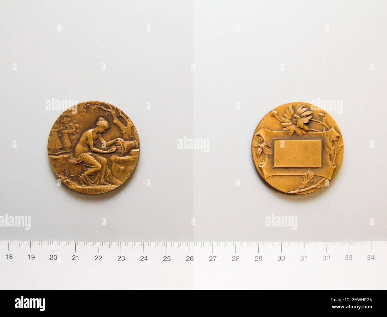 Medal of Apiculture. Artist: Pierre Lenoir, French, 1879–1953 Stock ...