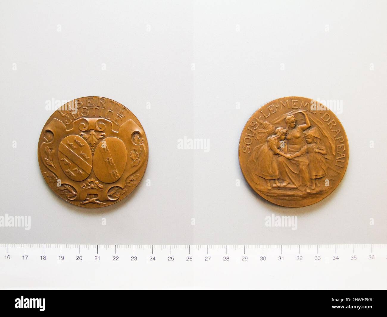 Medal of Return of Alsace-Lorraine. Artist: Charles Perron, French ...