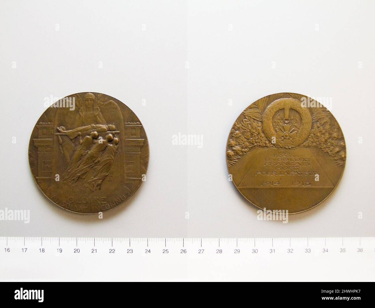 Medal of Tomb of the Unknown Soldier. Artist: Raoul Bénard, French ...