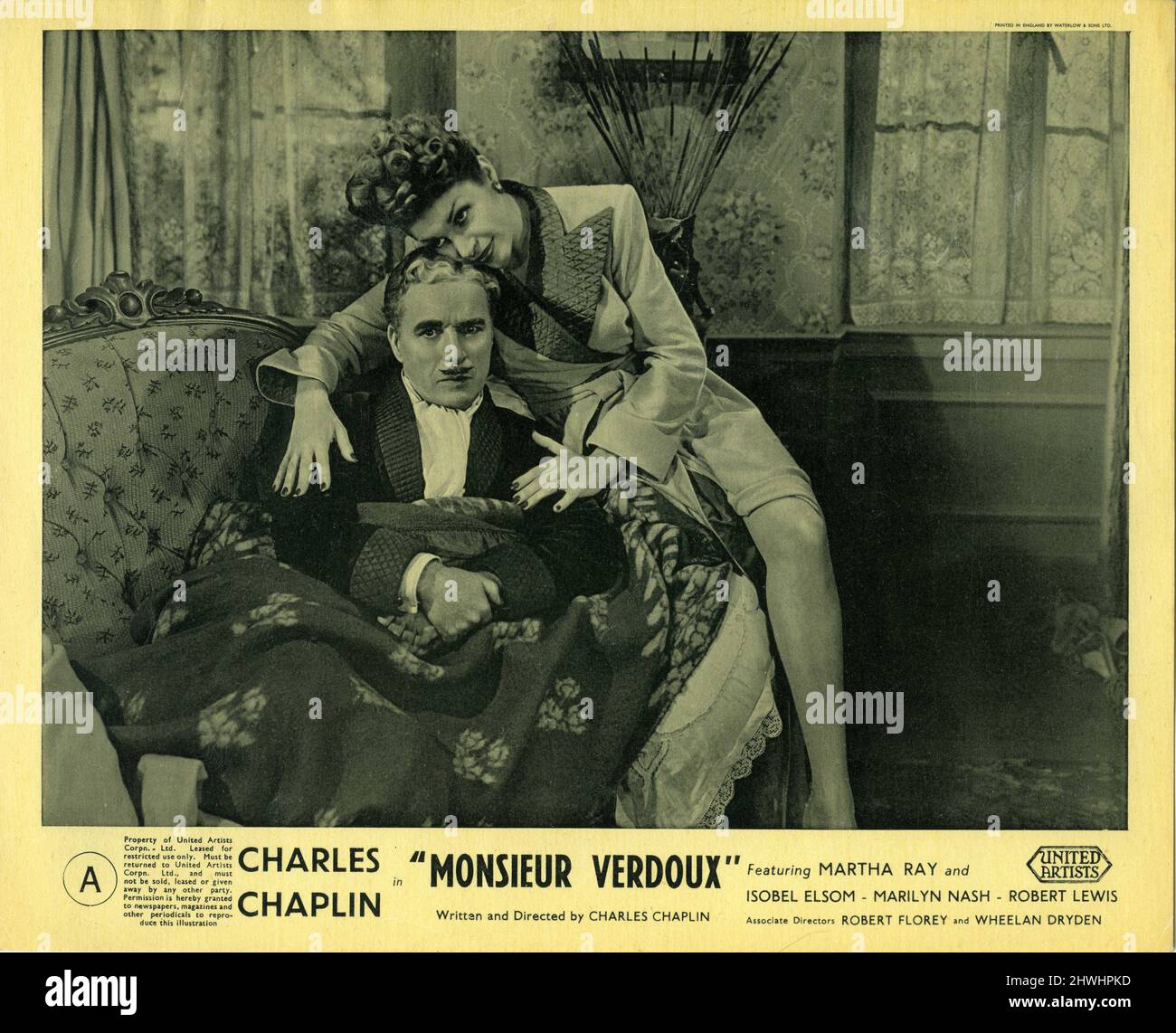 CHARLIE / CHARLES CHAPLIN and MARTHA RAYE in MONSIEUR VERDOUX 1947 ...