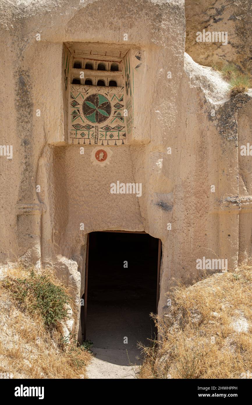 Hallach monastery carved into the rocks in Ortahisar, Cappadocia ...