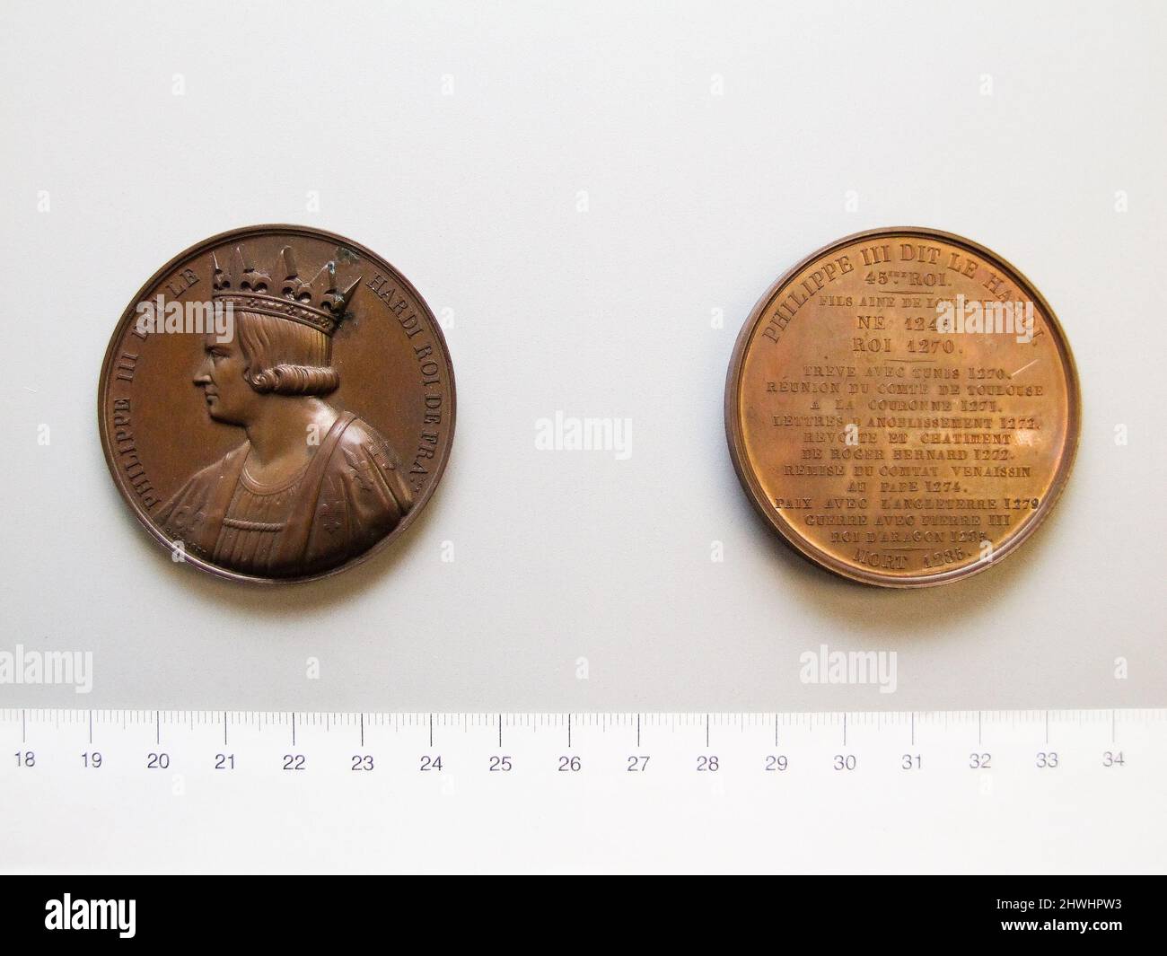 Medal of Philippe III Roi. Subject: Philip III, King of France, French ...