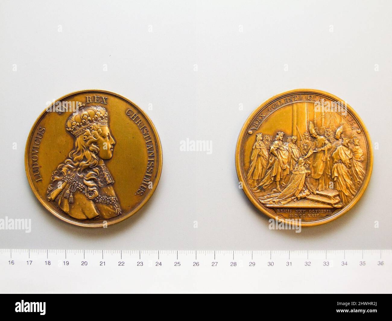 Restrike Medal of Louis XV and his Coronation. Subject: Louis XV, King ...