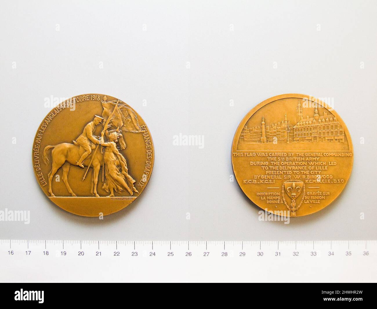 Medal of the Liberation of Lille from France. Mint: Paris Artist: Henri ...