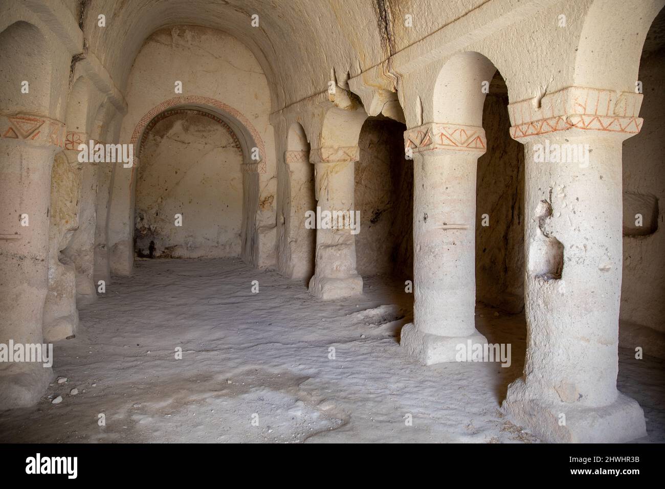 Hallach monastery carved into the rocks in Ortahisar, Cappadocia ...