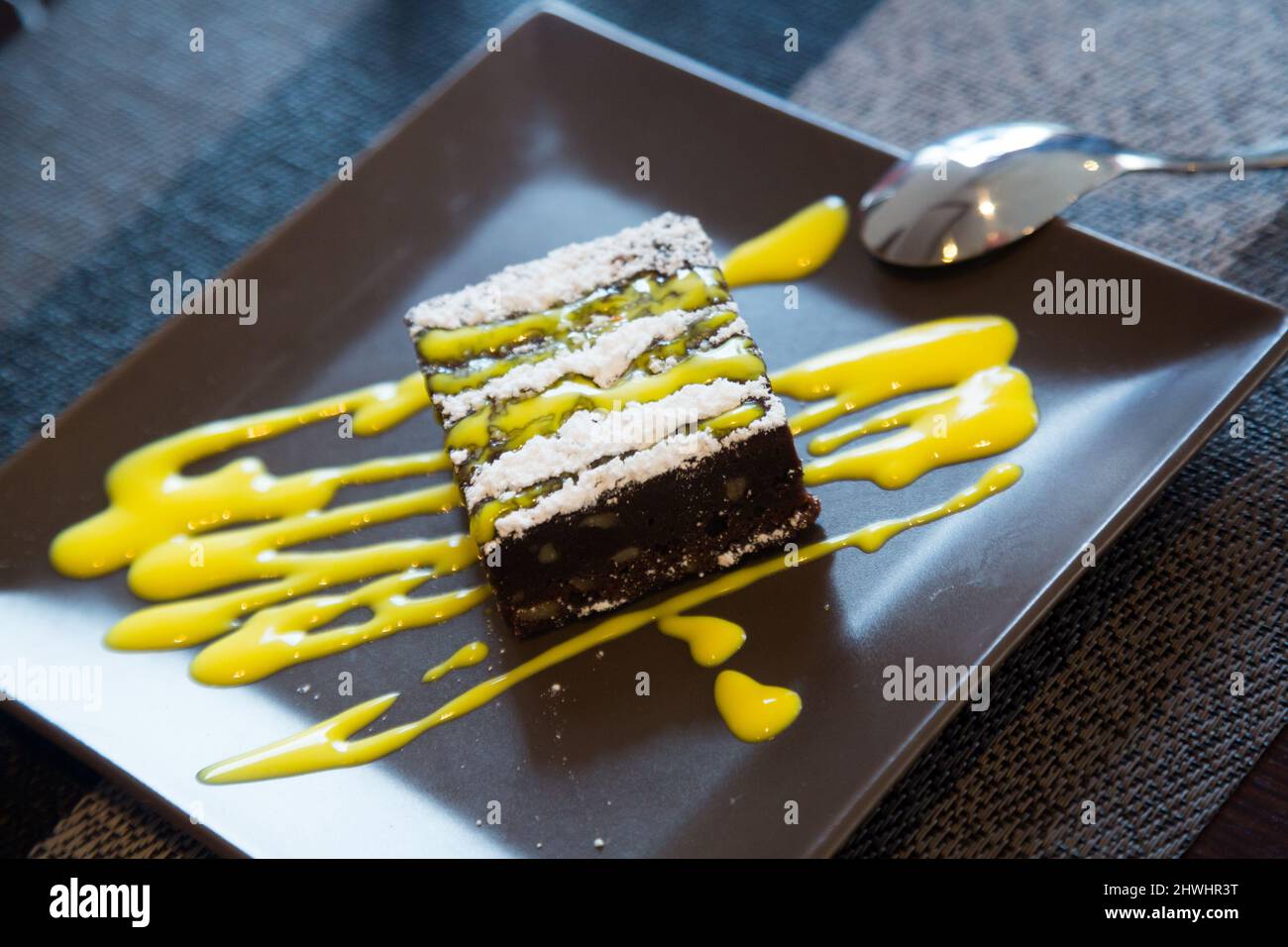 chocolate dessrt in cafe Stock Photo - Alamy