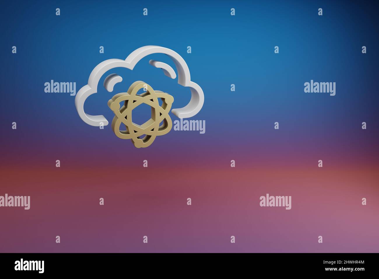 Beautiful Cloud Database Quantum Server symbol icon on a bright colored ...