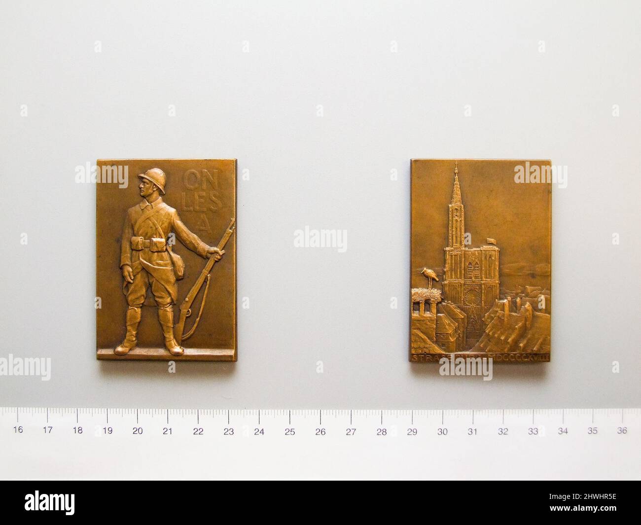 Medal of Strasbourg and the Return of Alsace from France. Mint: Paris ...