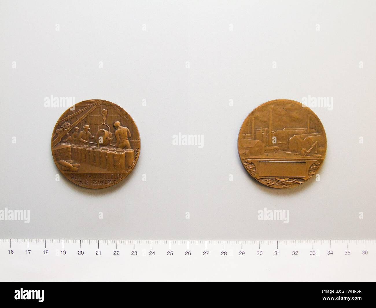 Medal of the war workers. Artist: Paul Adrian Brodeur Artist: Louis ...