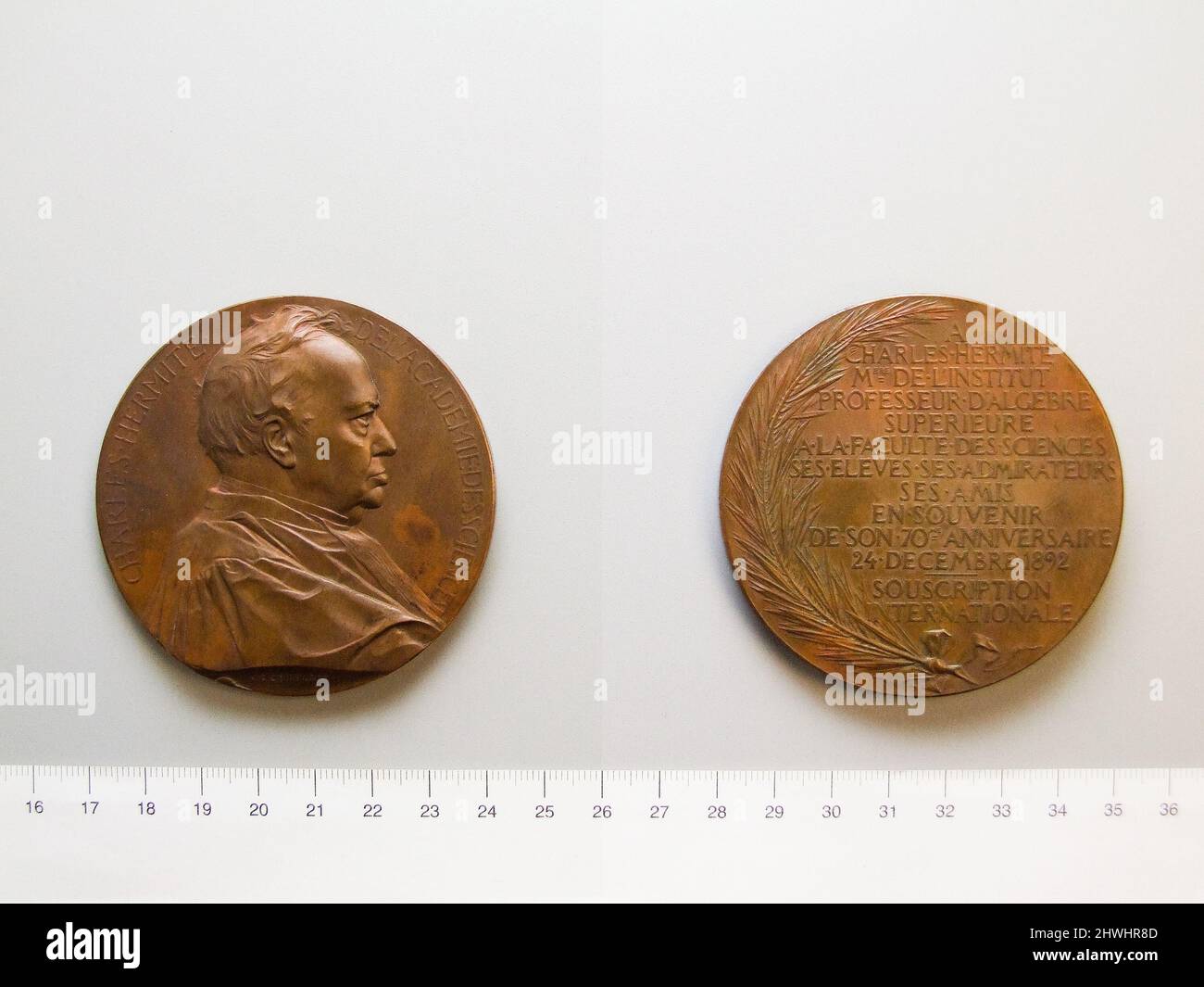 Medal of Charles Hermite. Artist: Paul Adrian Brodeur Subject: Charles ...