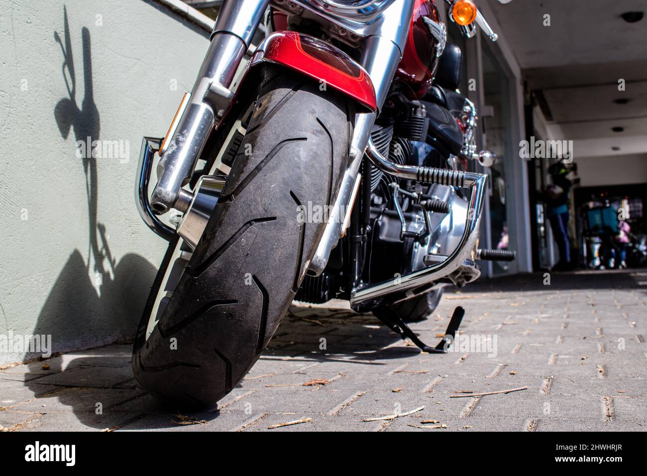 Tel Aviv, Israel - March 04, 2022 Harley Davidson motorcycle parked in ...