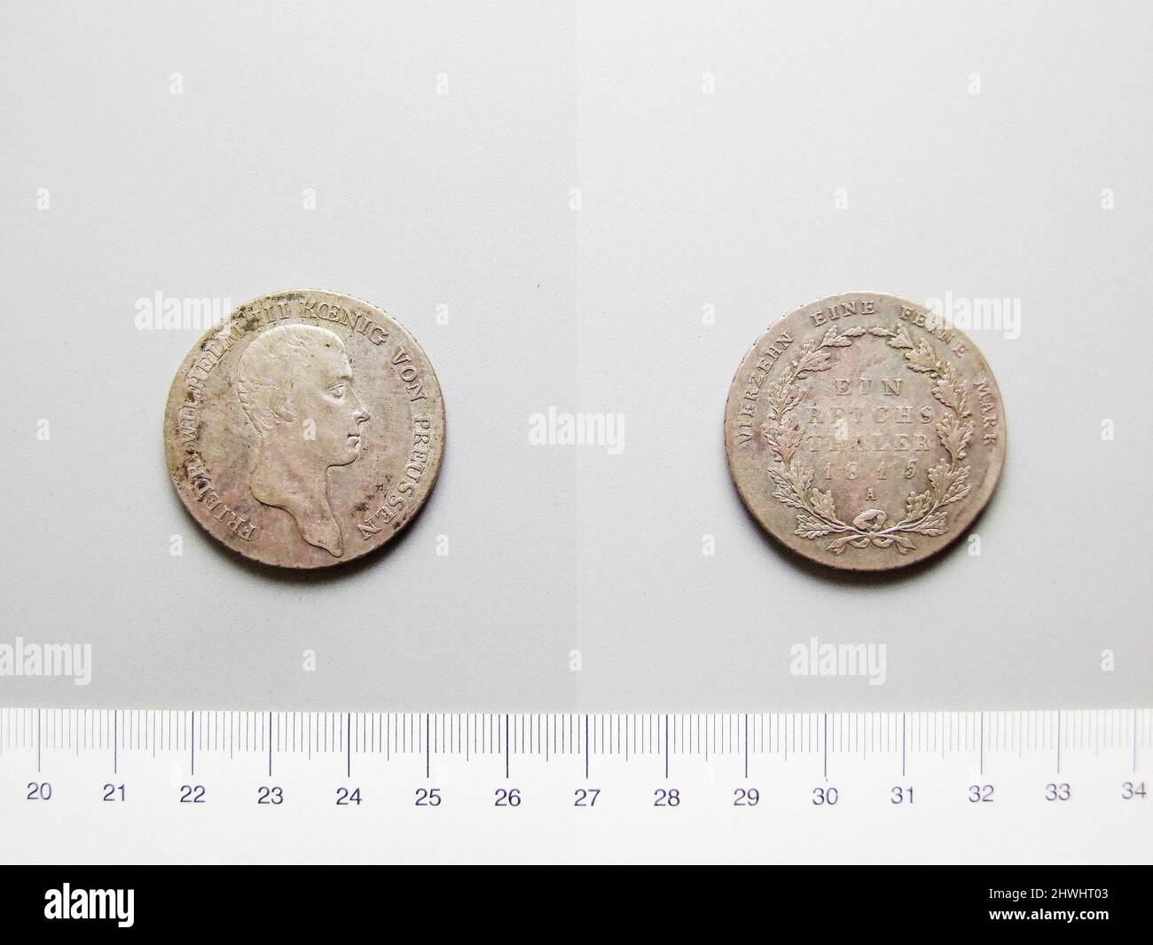 Reichsthaler with Frederick William III, King of Prussia. Subject ...