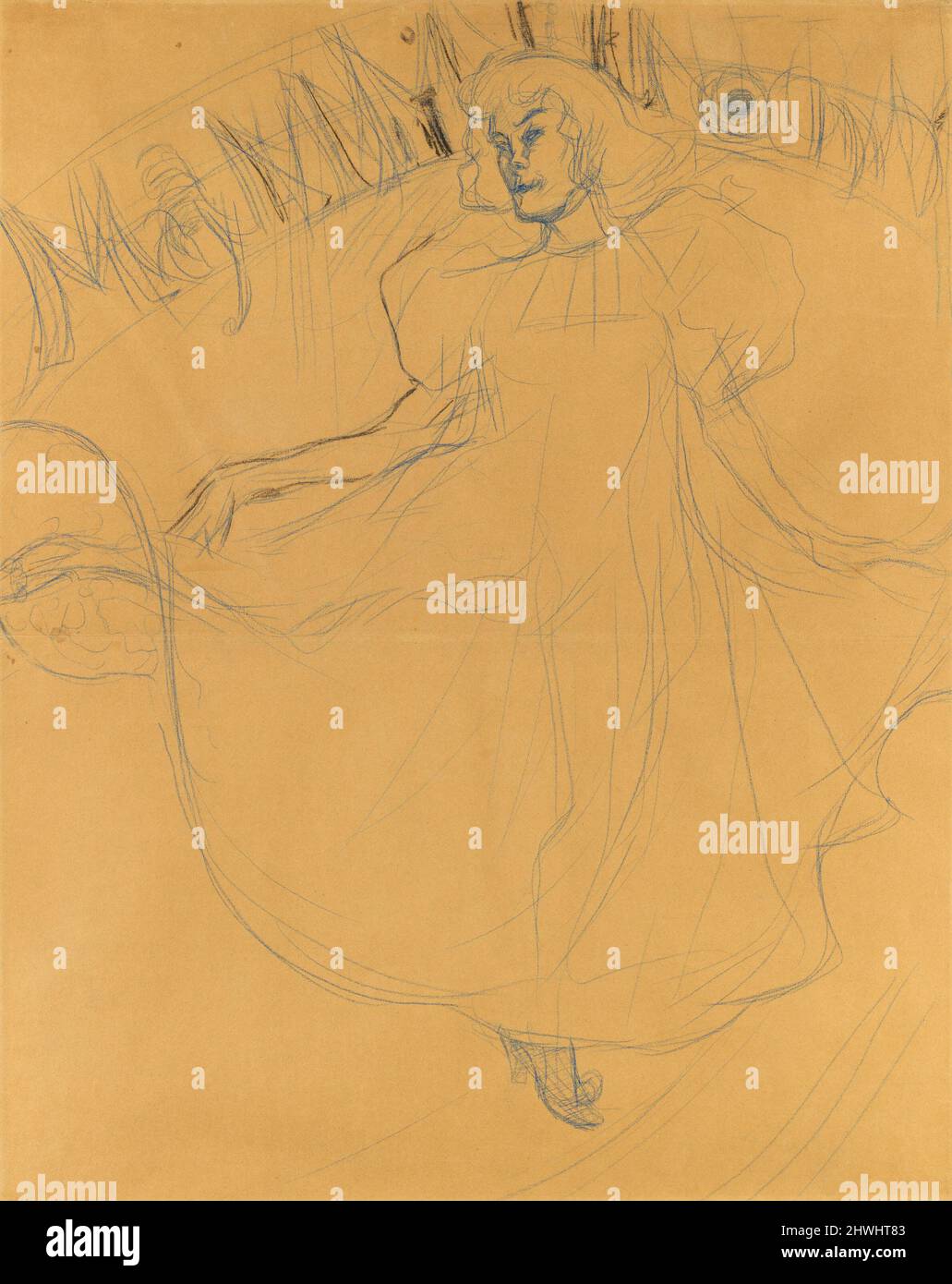Study for May Milton. Artist: Henri de Toulouse-Lautrec, French, 1864 ...
