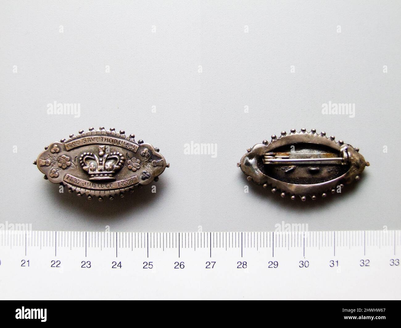 Silver Queen Victoria Jubilee pin. Ruler: Victoria, Queen of Great ...