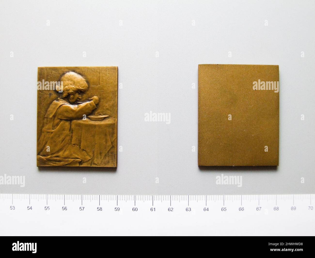 Girl Eating, plaquette. Artist: Rudolf Mayer, Austrian, 1846–1916 ...