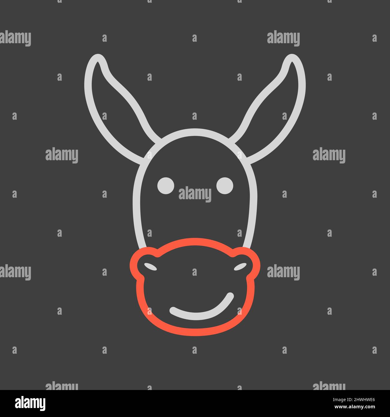 Donkey icon. Farm animal vector illustration. Agriculture sign. Graph ...