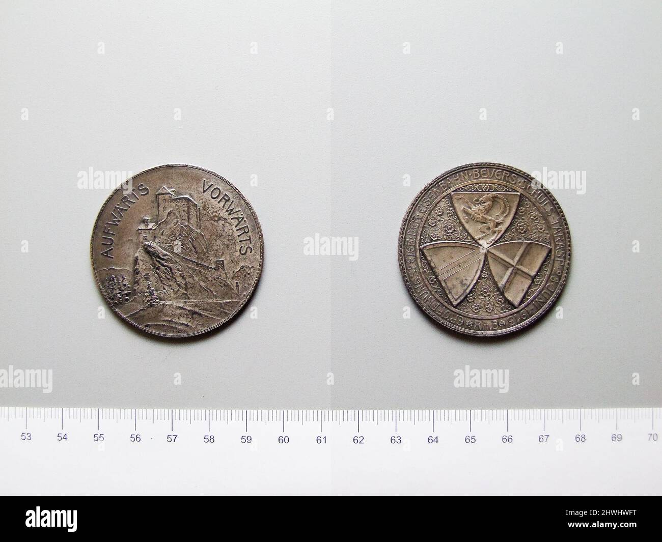 Medal of Opening of the Railway from Bevers to Tarasp, Switzerland ...