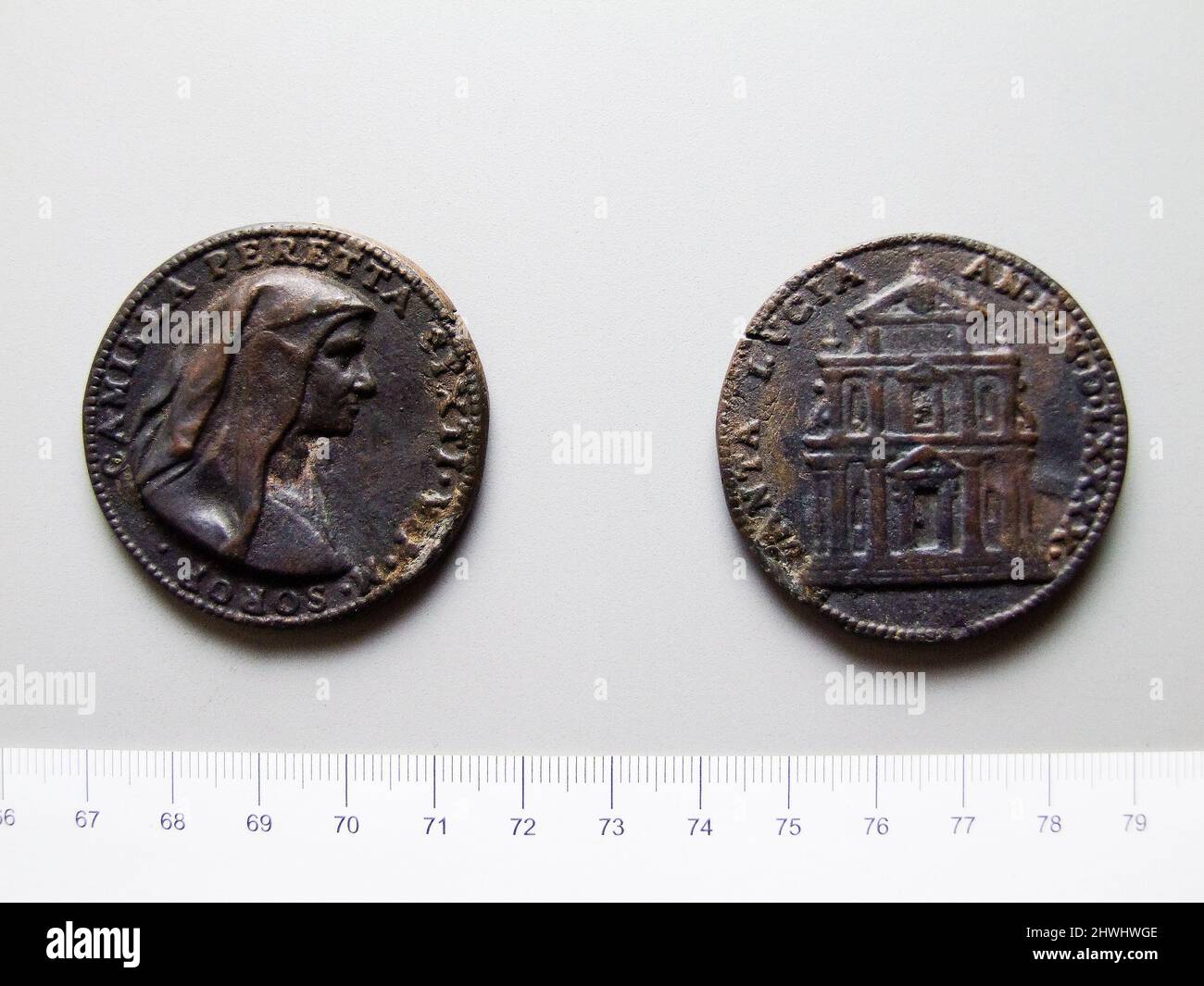 Medal of Camilla Peretti, Sister of Sixtus V. Subject: Camilla Peretti ...