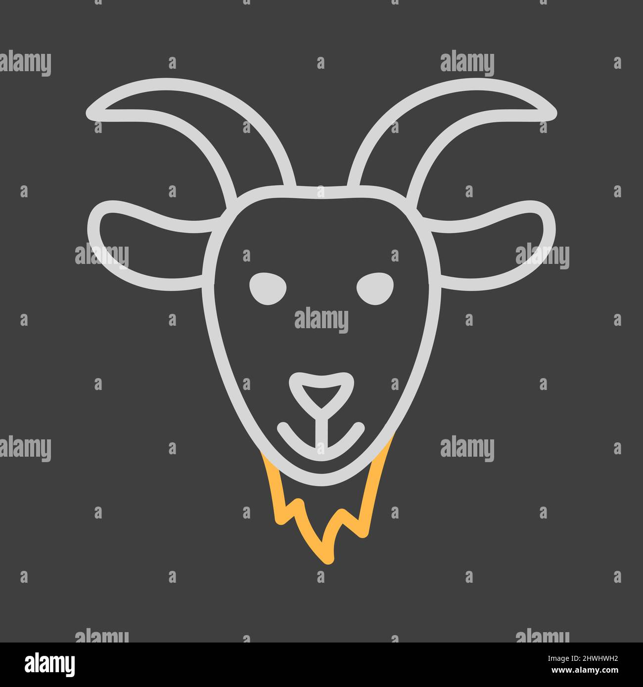 Goat icon. Farm animal vector illustration. Agriculture sign. Graph ...