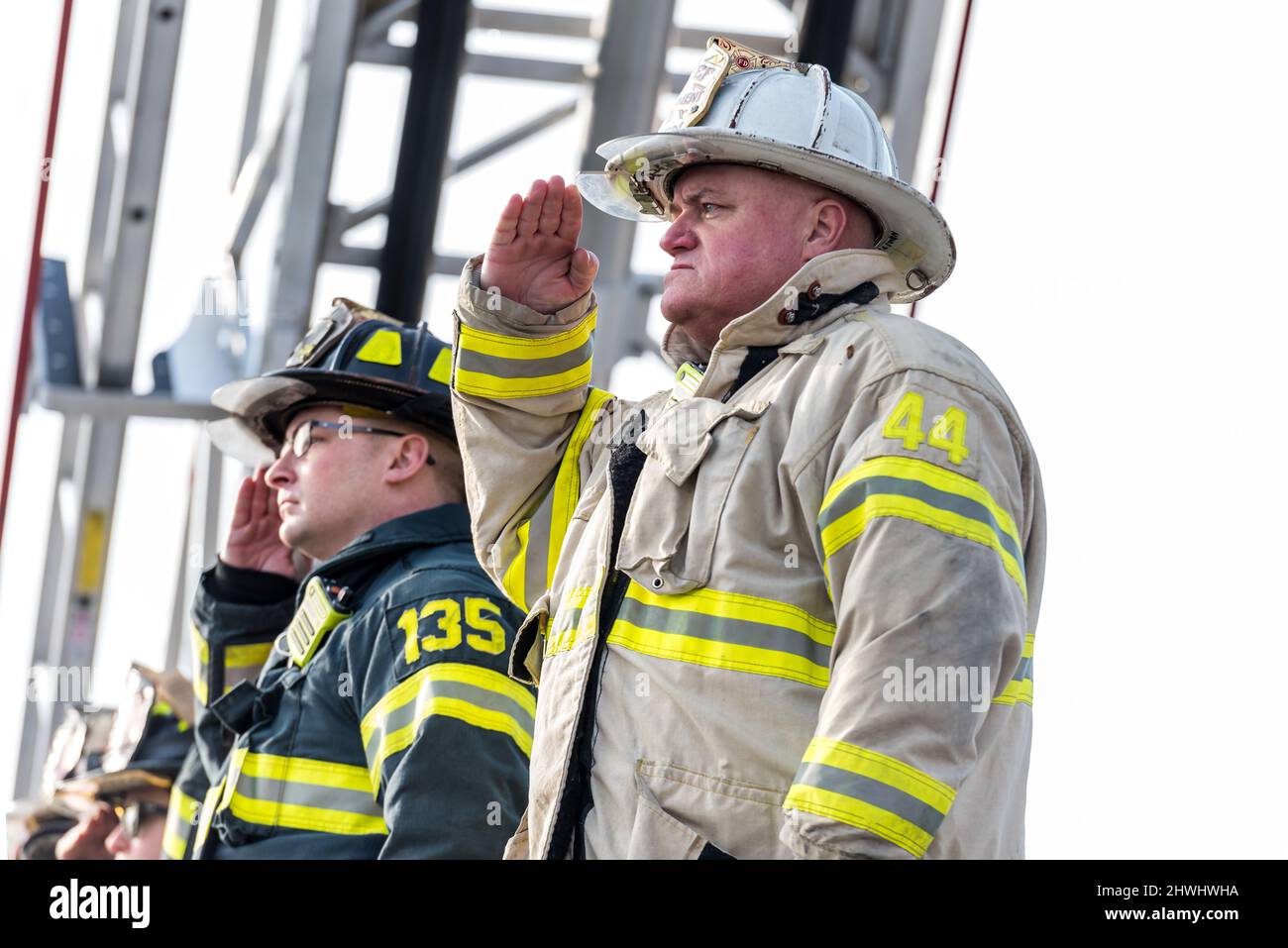 Medford and Malden Fire Depts at the procession honoring Mass State ...
