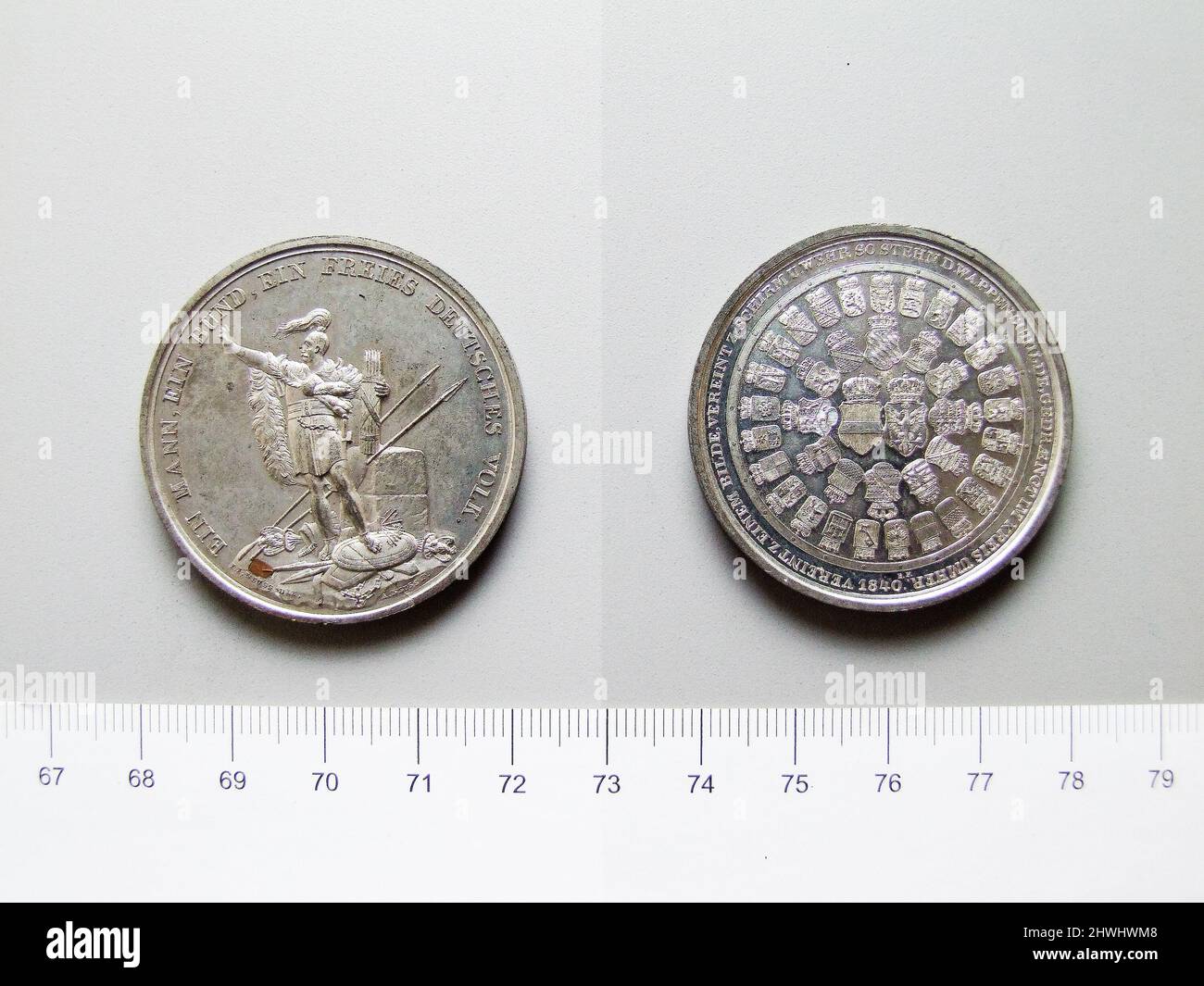 Medal Commemorating German Unification. Artist: Johan Jakob Neuss ...