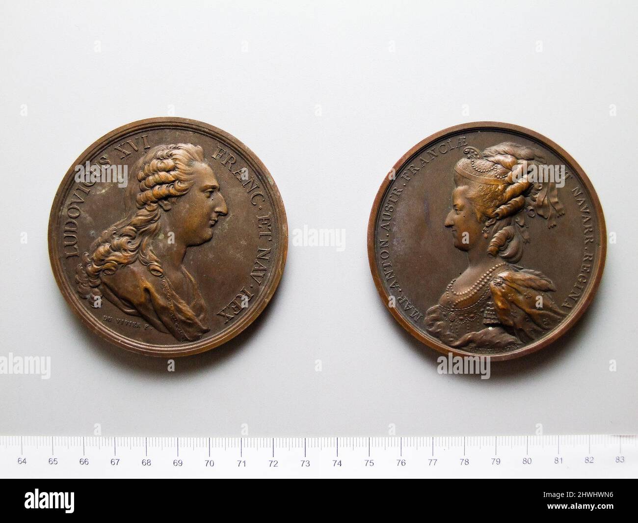 Medal of Louis XVI and Marie Antoinette. Ruler: Louis XVI, King of ...