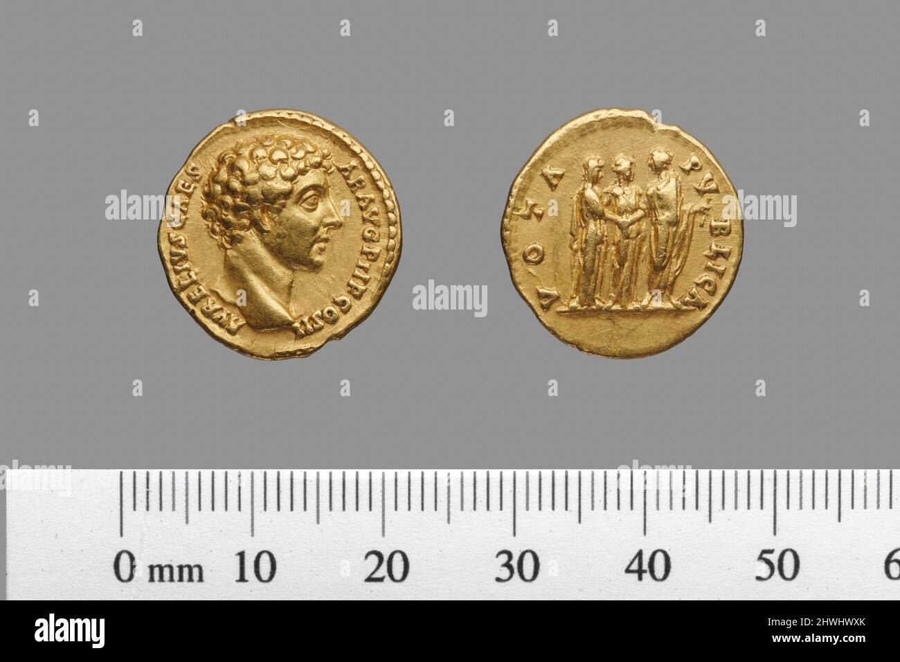 Aureus of Marcus Aurelius, Emperor of Rome from Rome. Ruler: Marcus ...