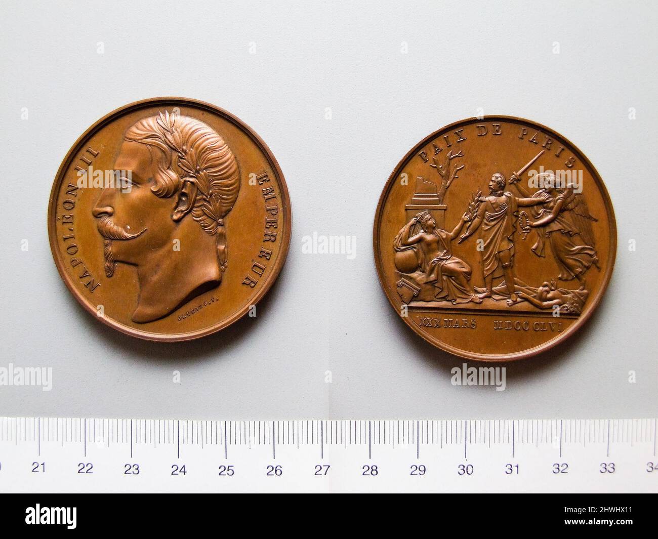 The Peace of Paris Medal. Ruler: Napoleon III, French, 1808 ...