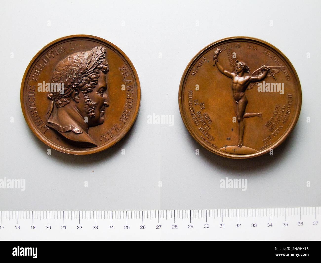 Medal Commemorating the Tenth Anniversary of the July Monarchy. Ruler ...