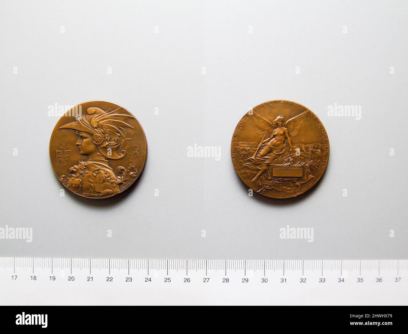 Medal of the National Military Shooting Competition from France. Artist ...