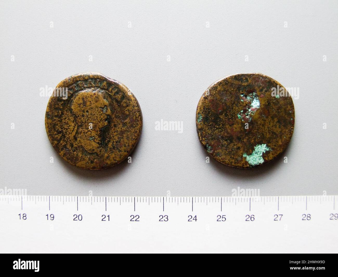 Sestertius of Trajan, Emperor of Rome. Ruler: Trajan, Emperor of Rome ...