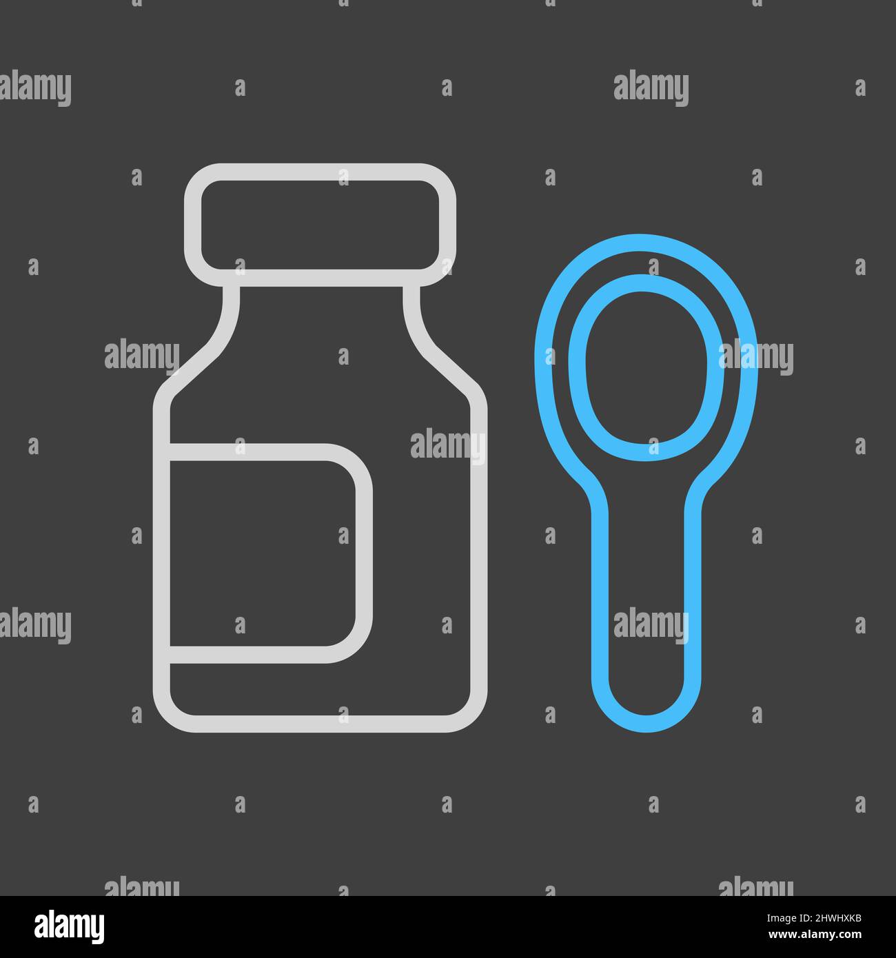 Syrup medicine bottle vector icon. Medicine and healthcare, medical ...
