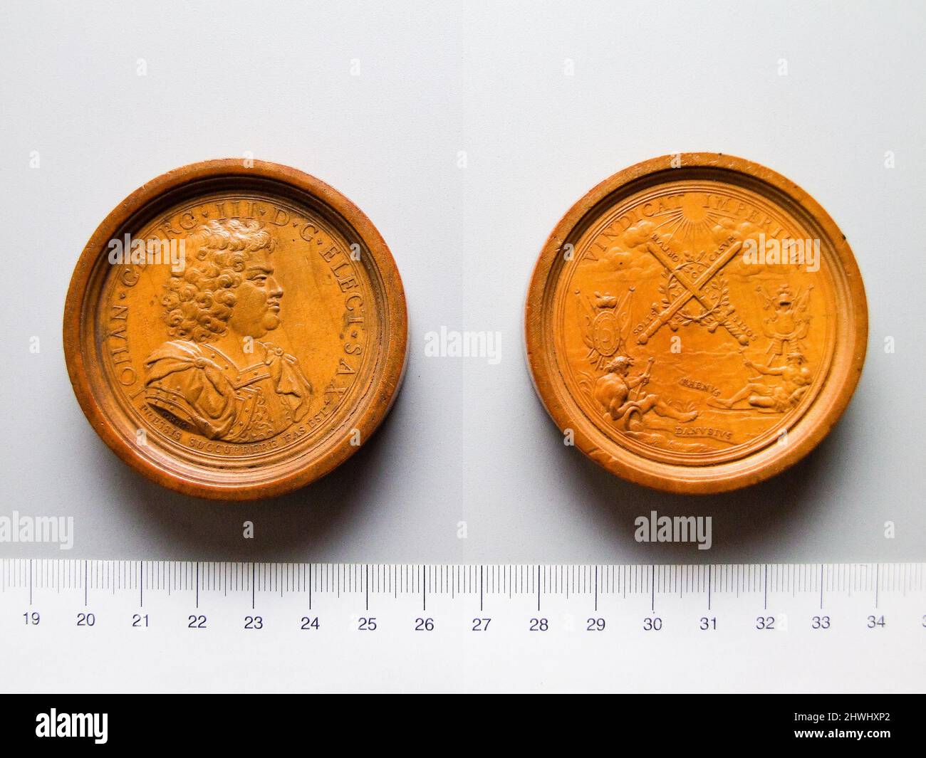 Medal of Johan Georg III, Elector of Saxony. Artist: Philipp Heinrich ...