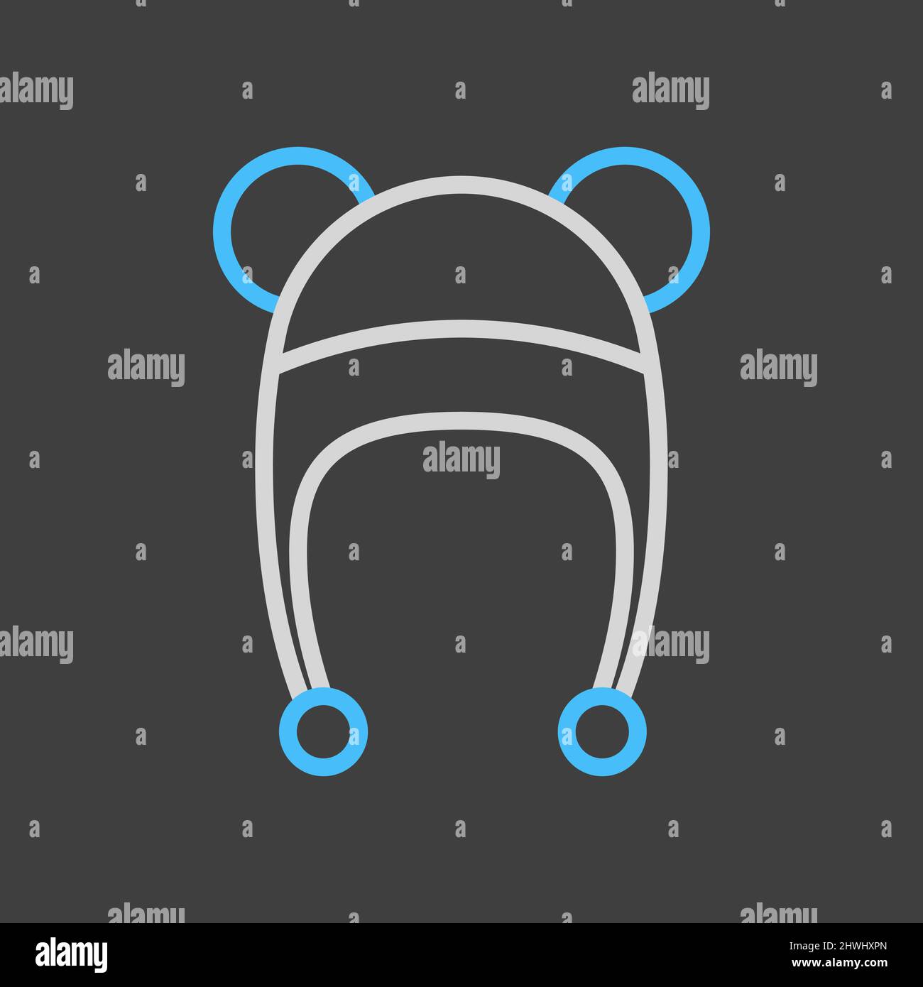 Baby hat with ears vector icon. Graph symbol for children and newborn ...