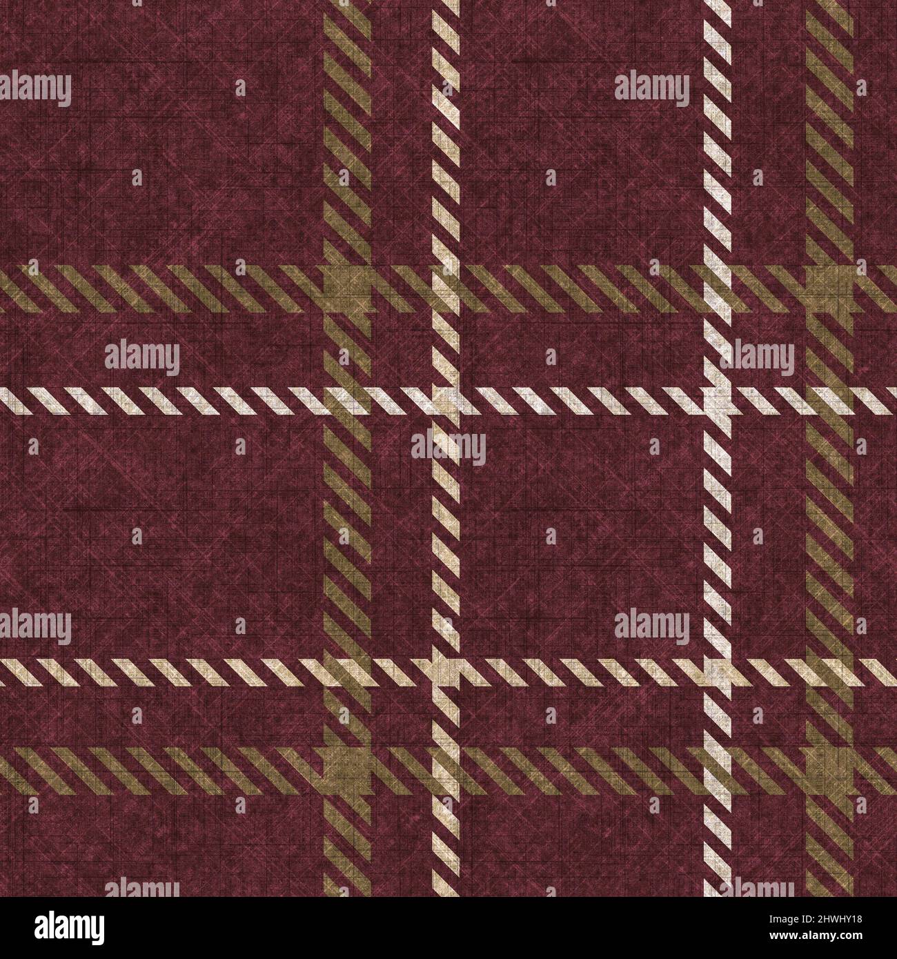 Sepia brown neutral woven plaid texture background. Seamless old worn ...