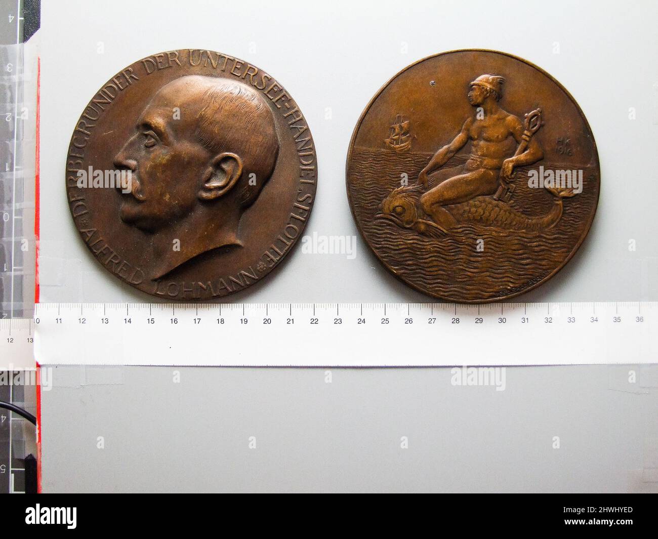 Medal of Alfred Lohmann, Creator of the First U-Boat. Subject: Alfred ...