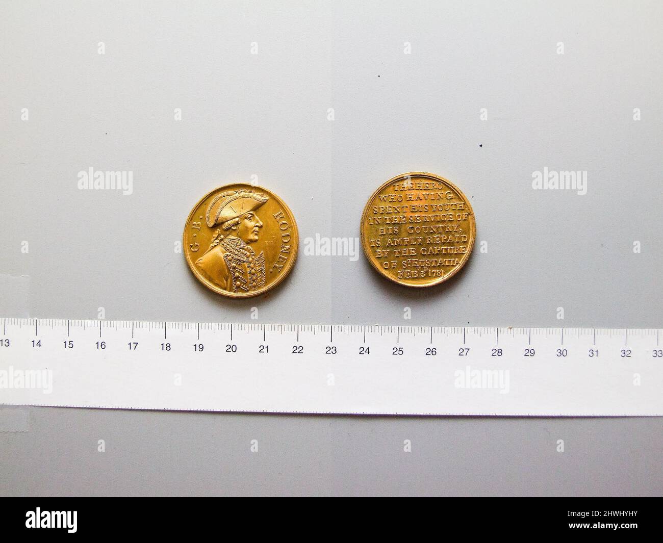 British Medal Lord Rodney Capture of St. Eustatia. Subject: Lord Rodney ...