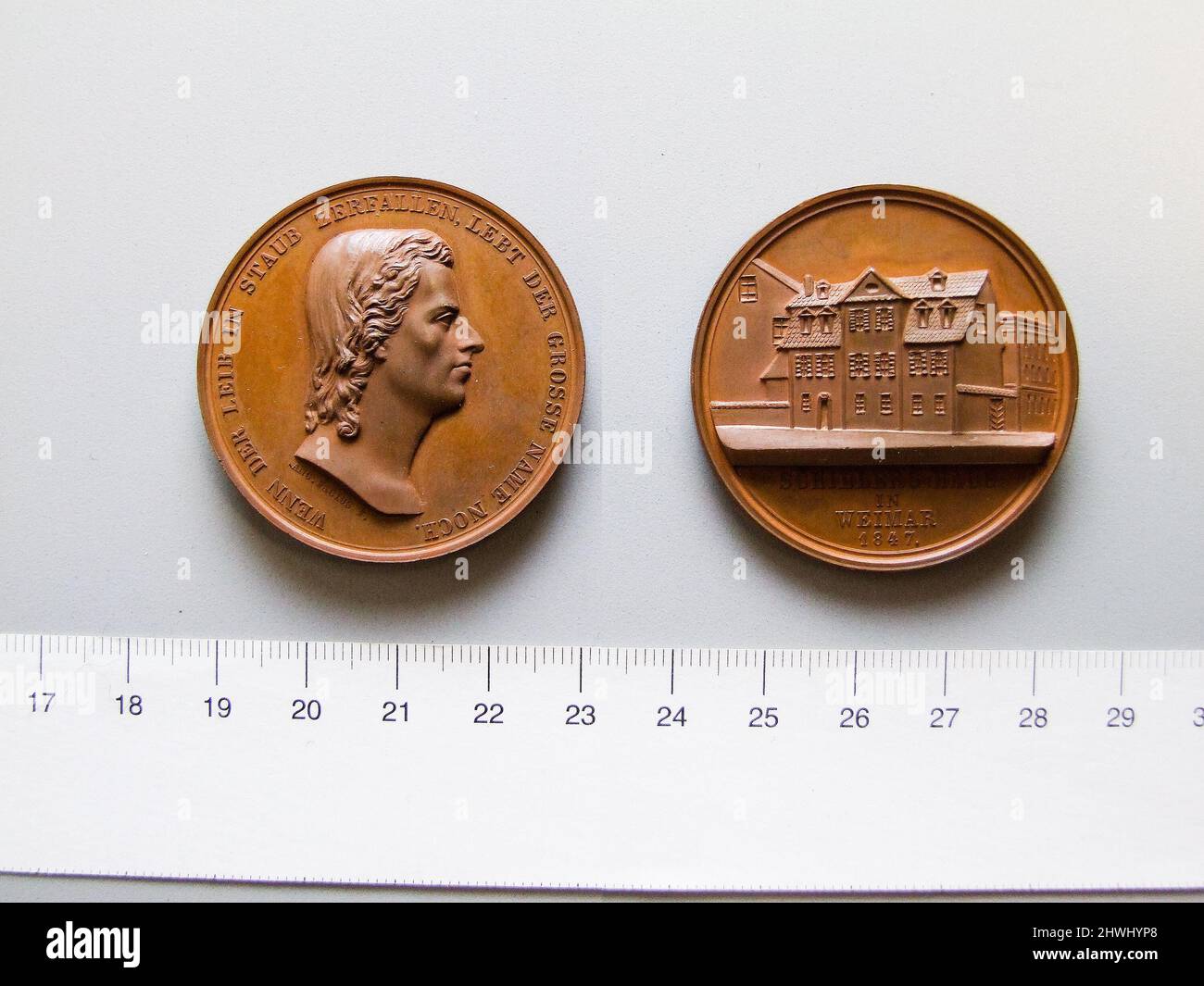 Medal of Friedrich Schiller. Subject: Friedrich Schiller, German, 1759 ...