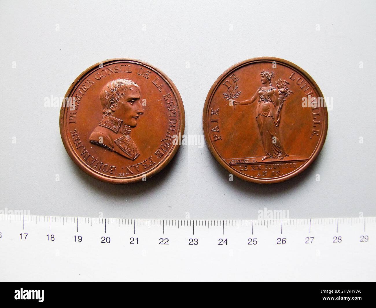 Medal Commemorating Peace of Luneville. Artist: Bertrand Andrieu ...