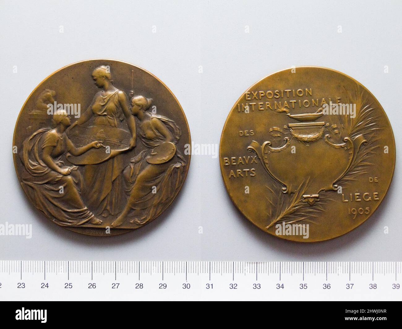 Medal of Liège Exhibition. Artist: Godefroid Devreese, Belgian, 1861 ...