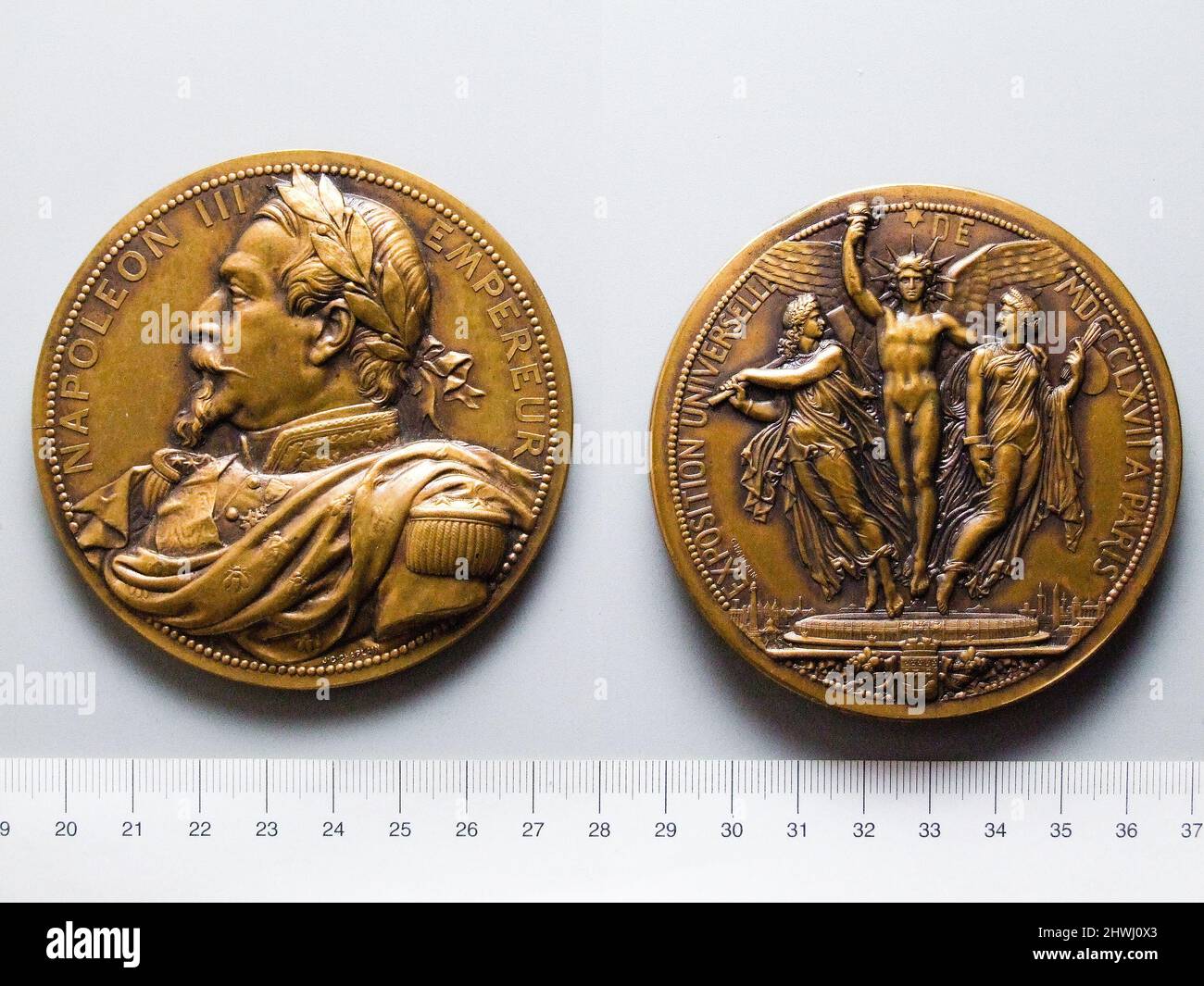 Medal of the 1867 Universal Exposition in Paris. Ruler: Napoleon III ...