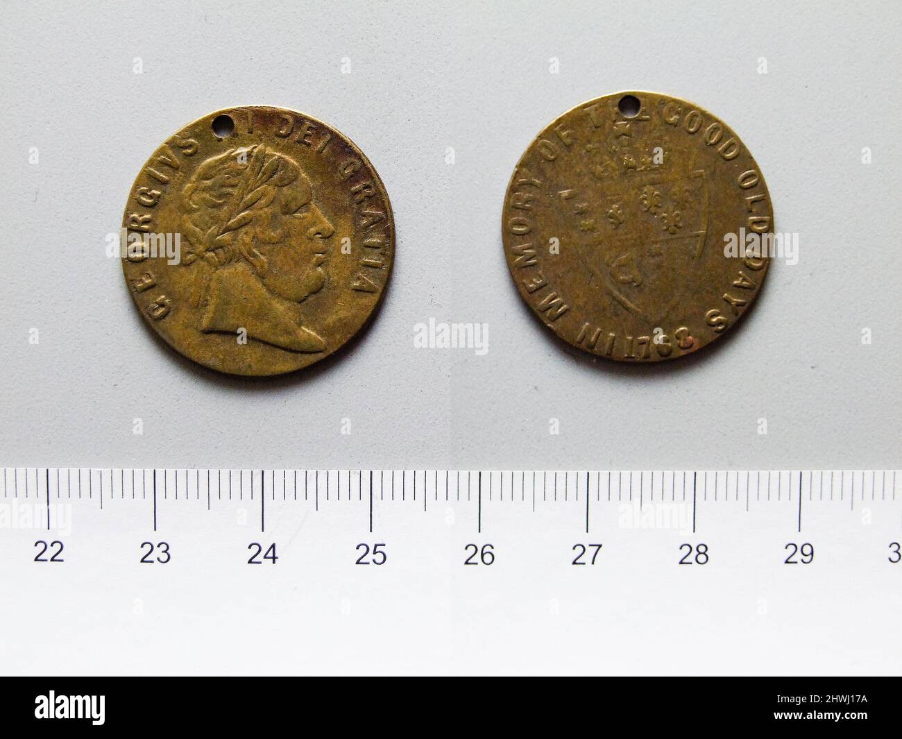 Token in memory of King George III. Subject: George III, King of Great ...