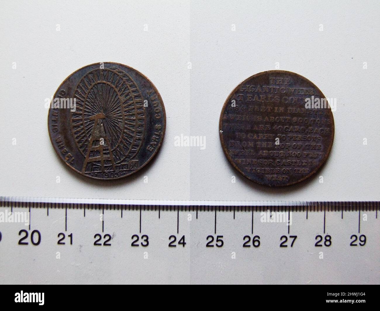 Token of the Earls Court Ferris Wheel. Artist: Unknown Stock Photo - Alamy