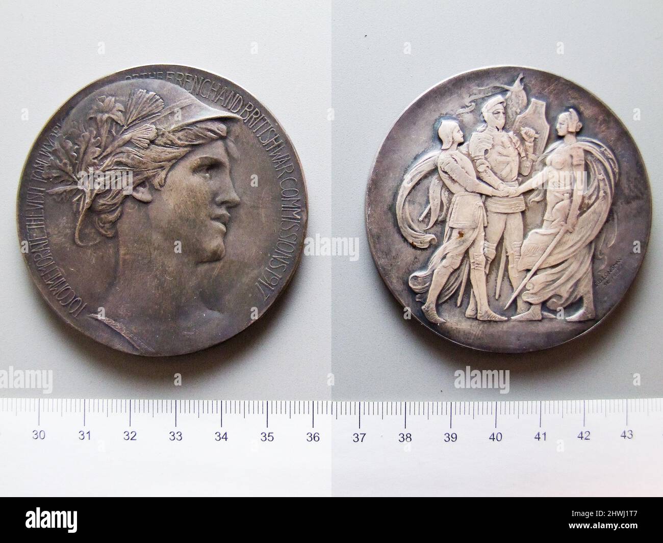 Medal Commemorating the Visit of French and British War Commissions in ...